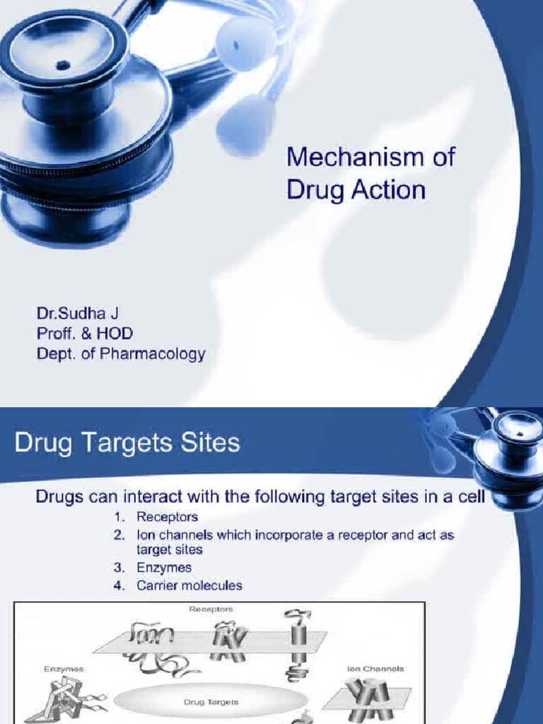 Mechanism of Drug Action | PDF