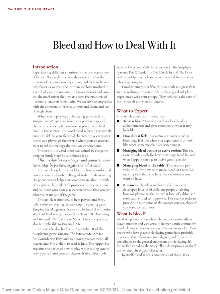 Bleed and How To Deal With It | PDF