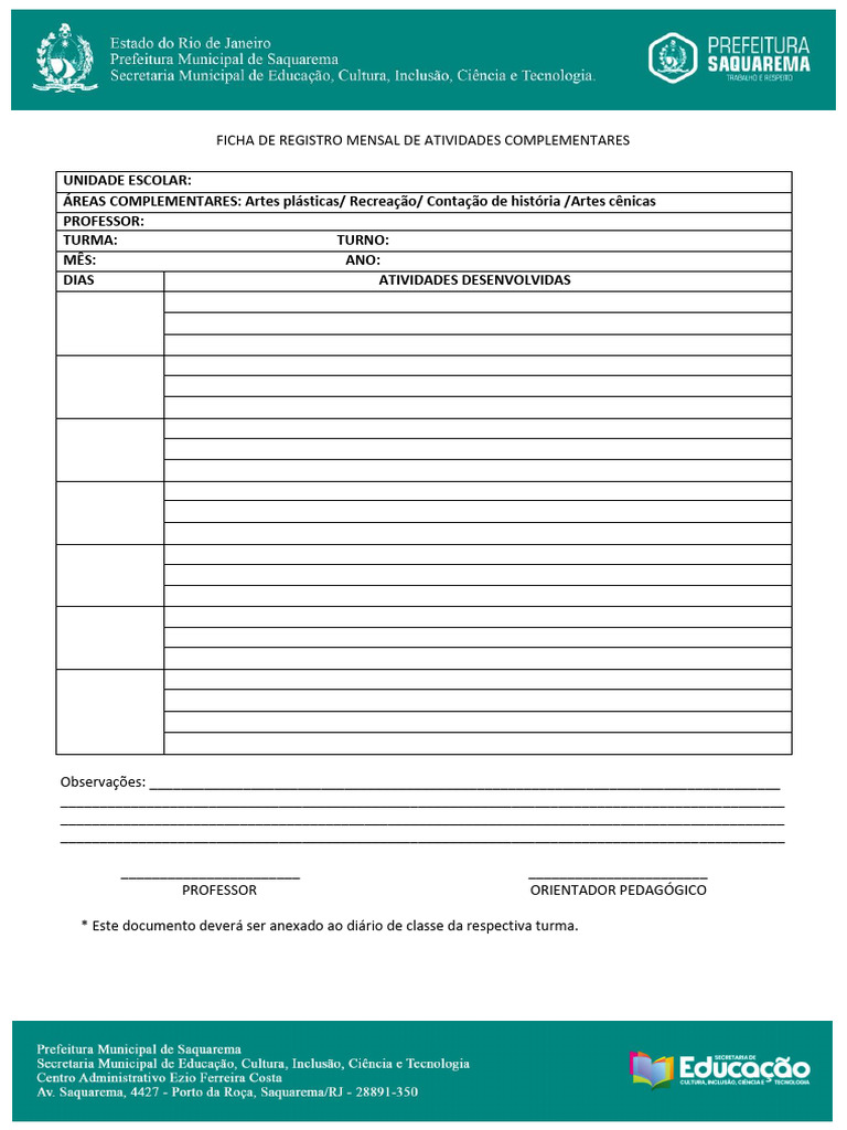 Ficha de ATCOM Atualizada | PDF