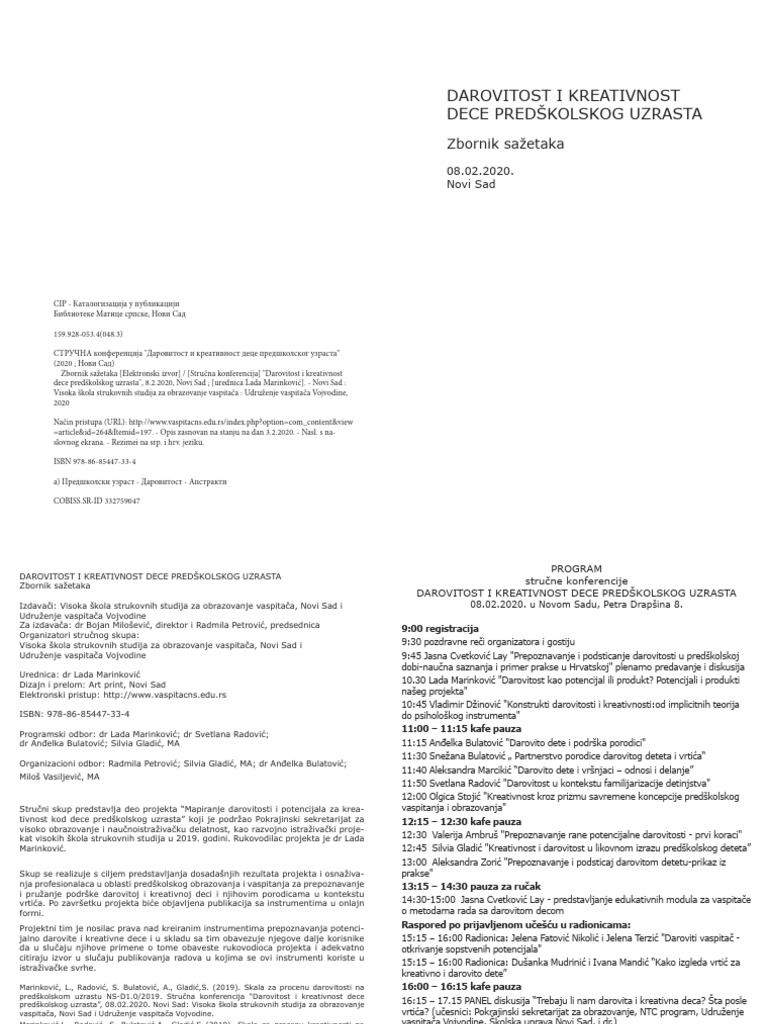 Zbornik Sazetaka | PDF