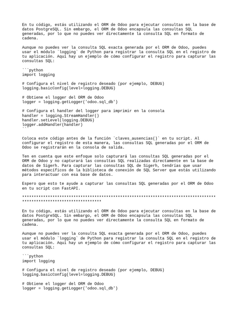 Odoo Orm Ver Consultas | PDF | Informática