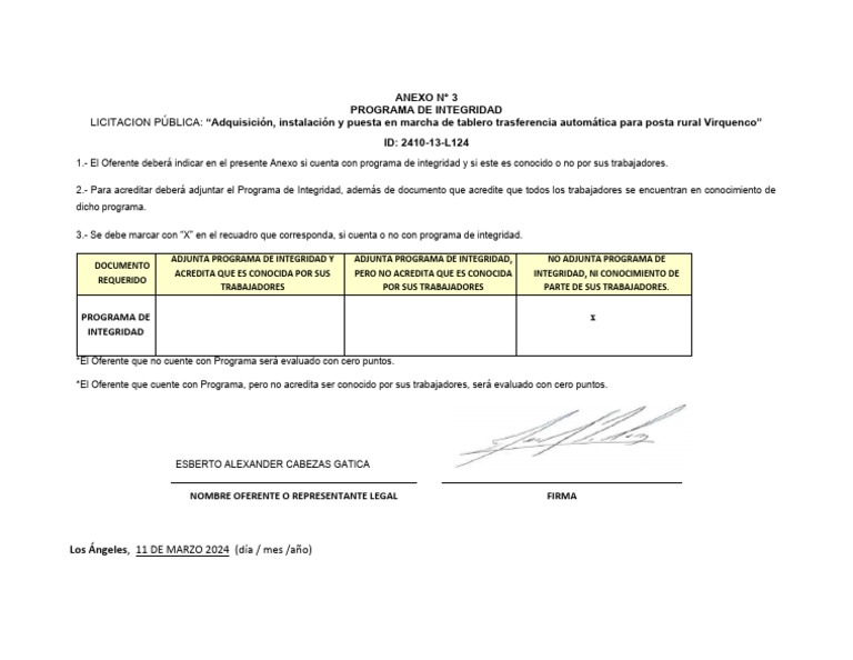 Anexo N°3 Programa de Integridad | PDF