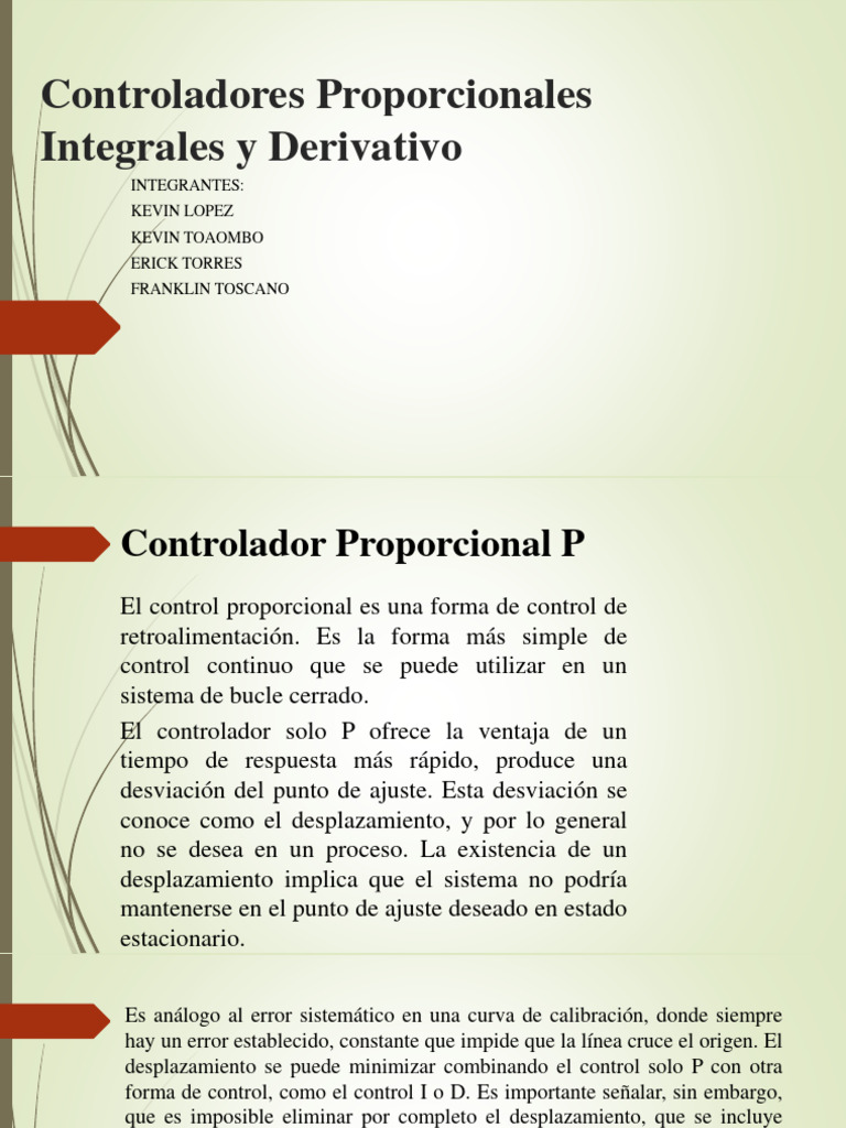 Controladores Proporcionales | PDF | Ingeniería mecánica