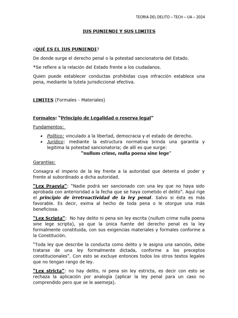 Teoria Del Delito - Ius Puniendi - UA - 2024 - 384257586 | PDF ... Teoria Del Delito - Ius Puniendi - UA - 2024 - 384257586 | PDF ...