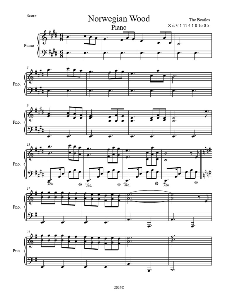 Norwegian Wood | PDF | The Beatles | The Beatles Songs