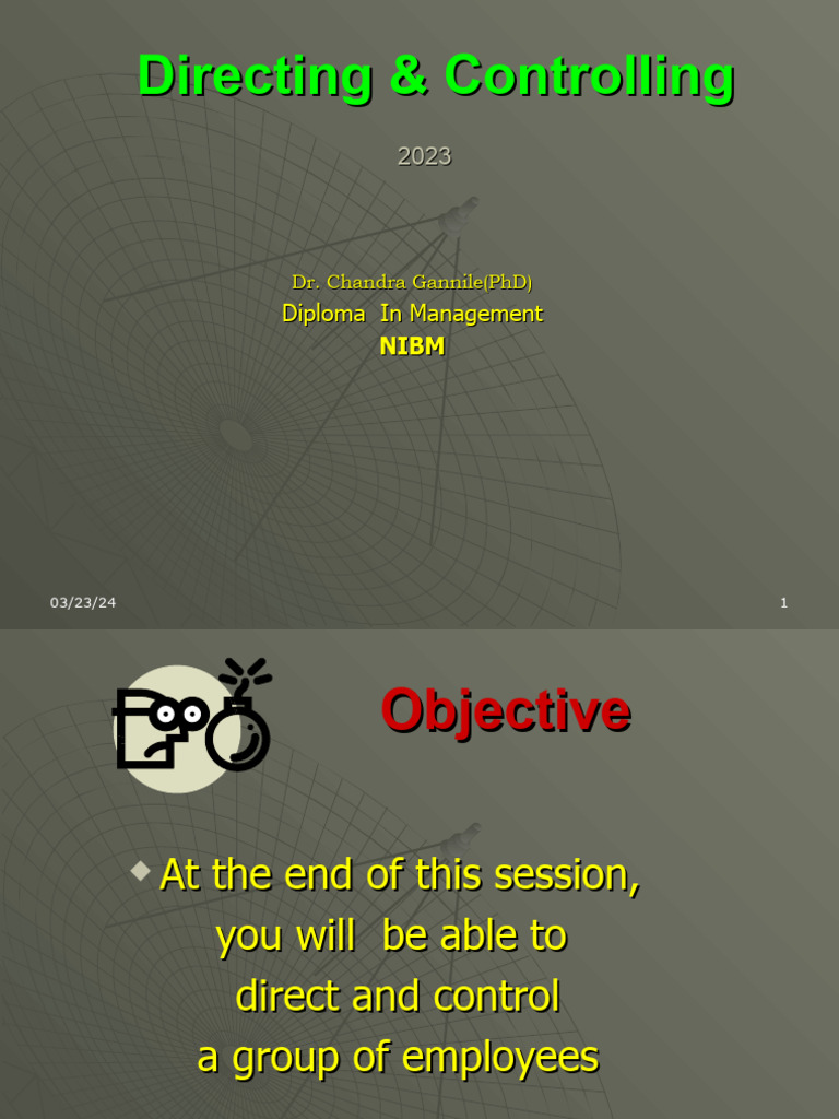 MANAGEMENT PROCESS DIRECTING & CONTROLLING by Mr. P | PDF | Organizational Behavior | Cognition