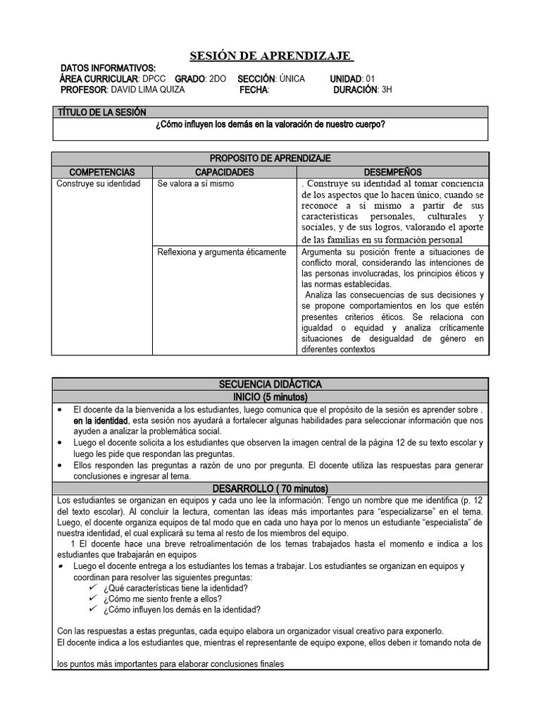 2ro Sesion DPCC | PDF | Maestros | Aprendizaje