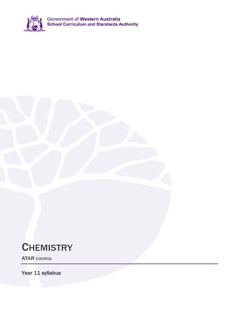 Chem Atar Year 11 Syllabus 2024 | PDF | Chemical Compounds | Chemical Bond