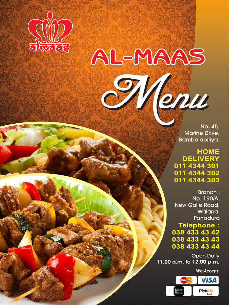 Almaas Menu Bamba 2022-01-24 | PDF