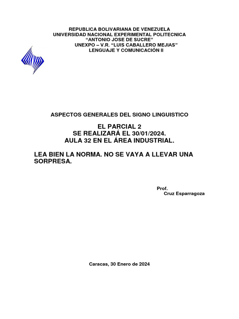 Parcial 2-LyC 2-30-01-2024 | PDF | Semiótica | Lingüística