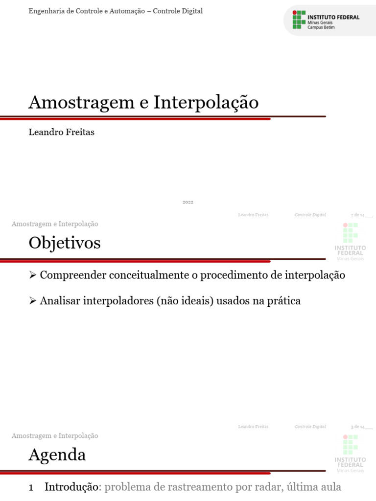 [aula] CtrlDig - 003 - interpolacao | PDF | Engenharia da Computação ...