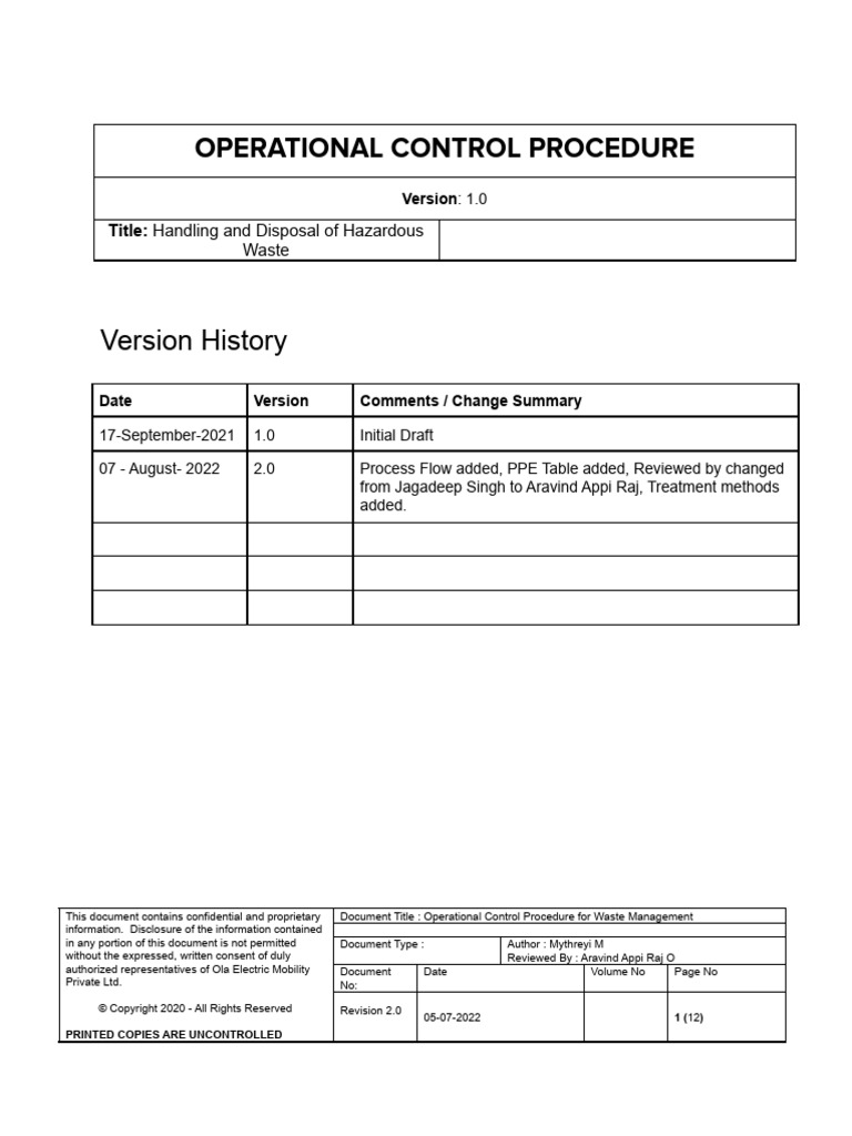 OCP-Hazardous Waste | PDF | Waste | Waste Management