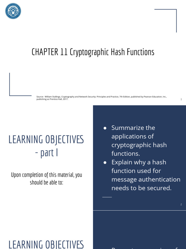 CS484-W6-Hash Functions and Digital Signatures | PDF | Cryptography | Key (Cryptography)