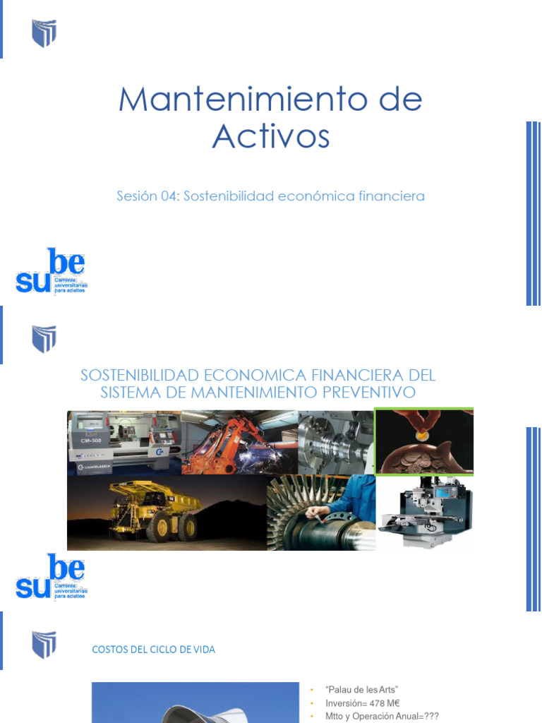 Sesión 04 - Mantenimiento de activos | PDF | Economias