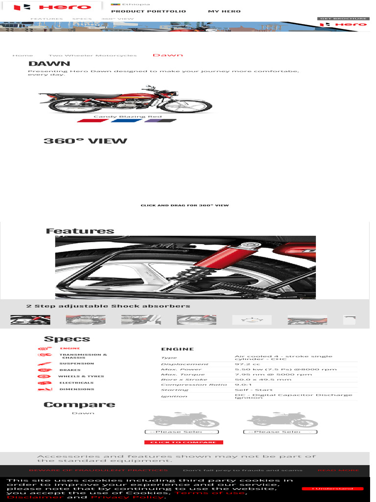 Hero Dawn Bike, Images, Price, Features, Specs, M | PDF | Land Vehicles ...