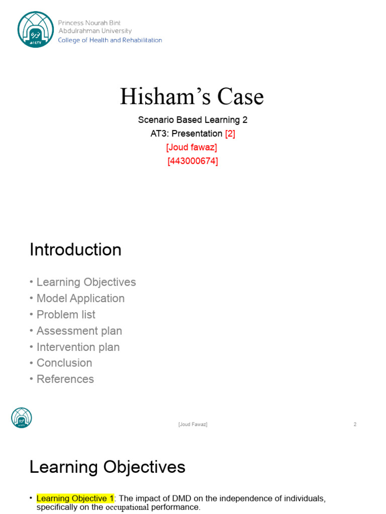 Occupational Therapy Case Study | PDF | Learning | Psychosocial