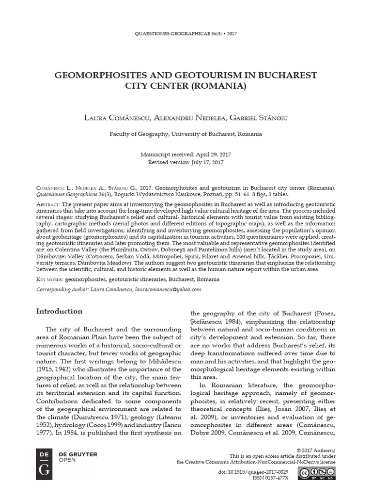Bucharest Geotourism Guide | PDF