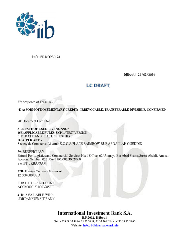 LC-Draft Batumi | PDF | Financial Services | Business