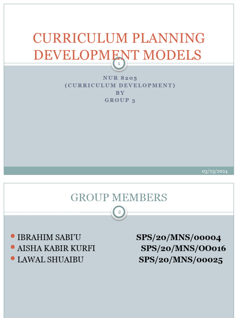 Curriculum Planning Development Models | PDF | Curriculum | Experience
