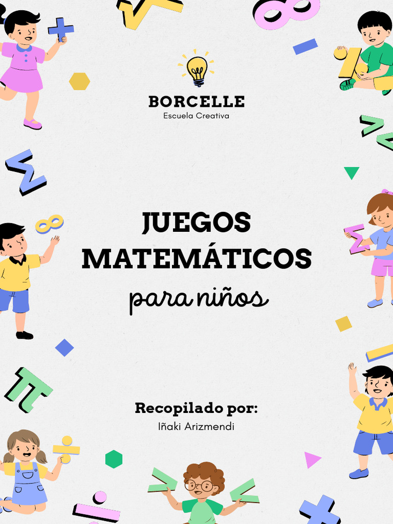 Documento A4 Portada de Matemáticas Ilustrado Infantil Multicolor | PDF