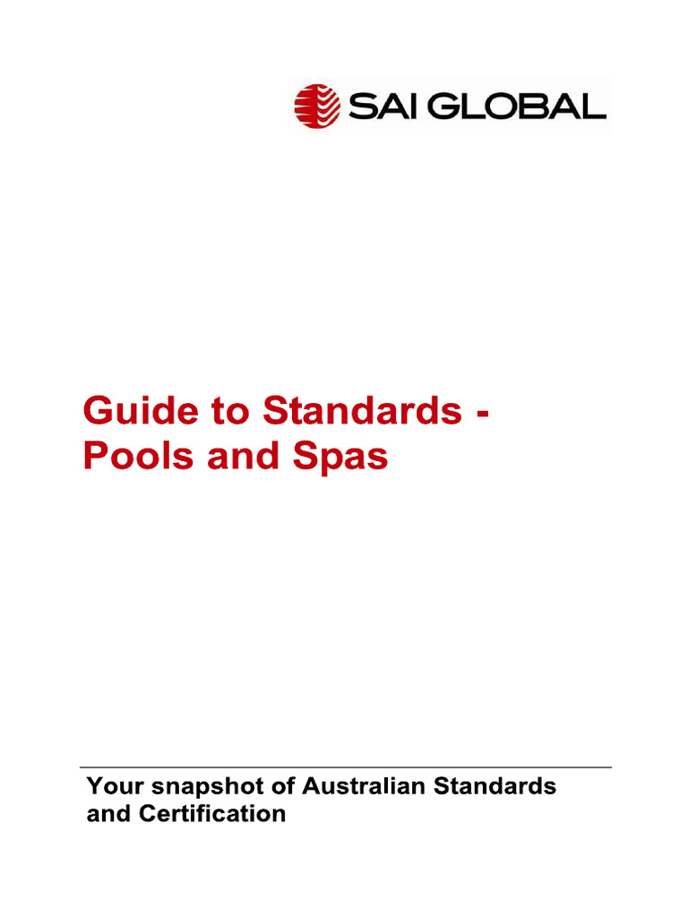 Guide To Standards-Pools and Spas-2 | PDF