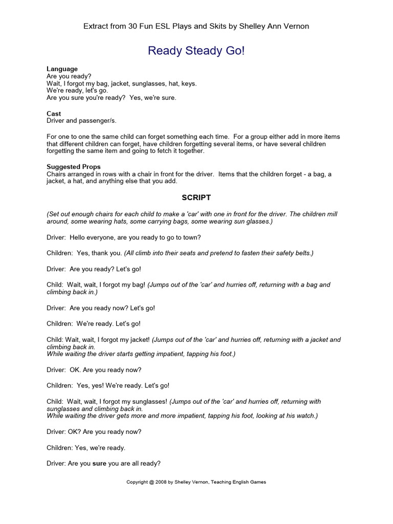 Free - ESL - Play 1 | PDF