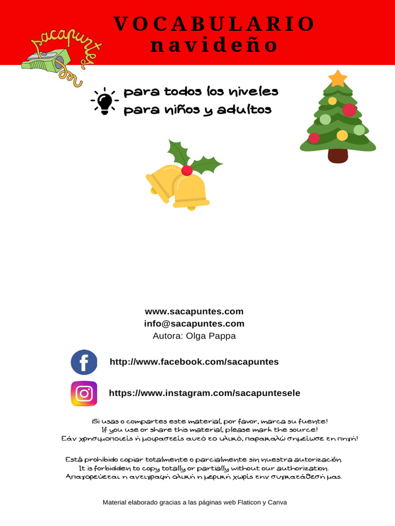 Vocabulario Navideño Esencial | PDF | Navidad | Observancias de diciembre