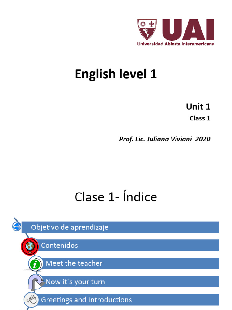 English Level 1: Greetings & Intros | PDF | The Beatles