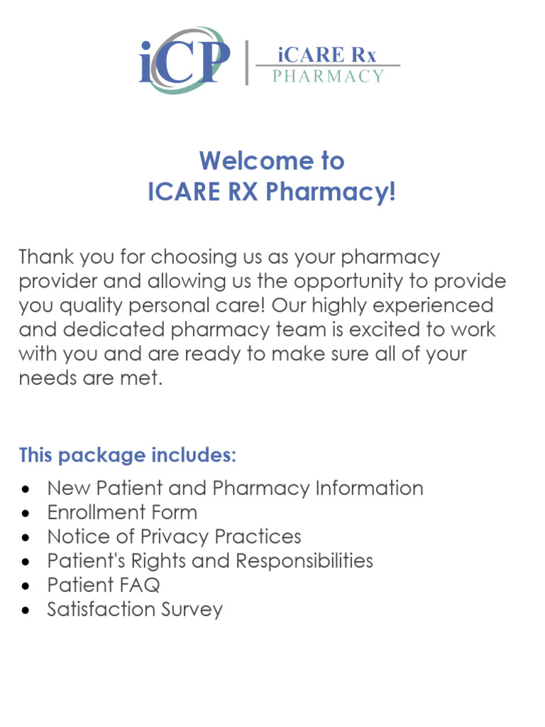 New Patient Package 2021 ICARE RX | PDF | Health Insurance Portability ...