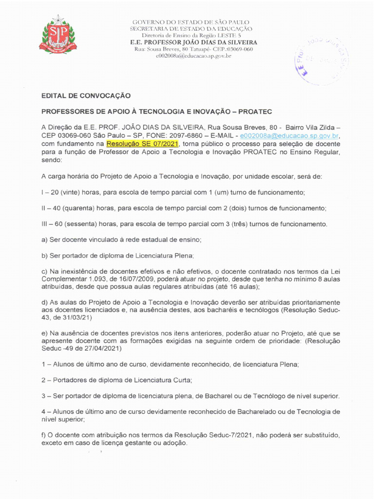 lt5 - Edital Proatec pd12 03 2024 | PDF lt5 - Edital Proatec pd12 03 2024 | PDF