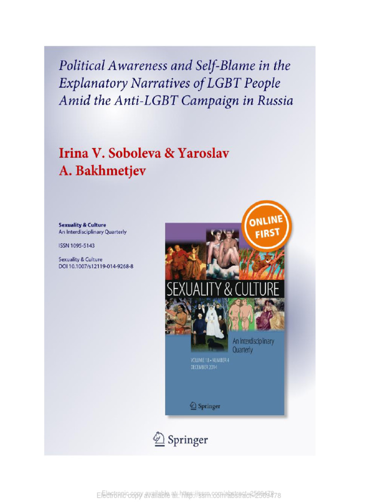 Soboleva Bakhmetiev | Download Free PDF | Homosexuality | Homophobia