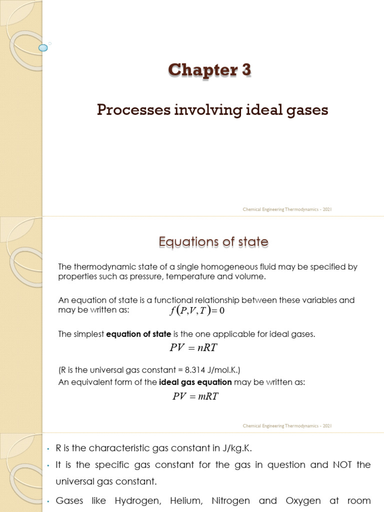 2024 Processes Involving Ideal Gases | PDF | Gases | Heat