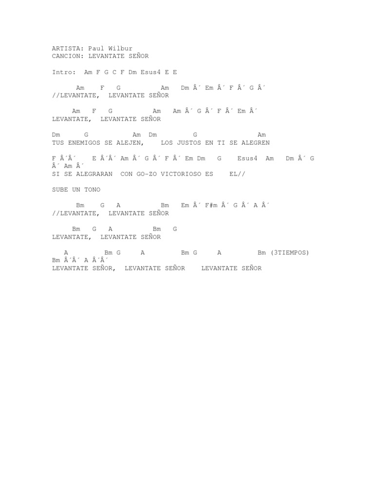 Levantate Señor Paul Wilbur | PDF | Arte