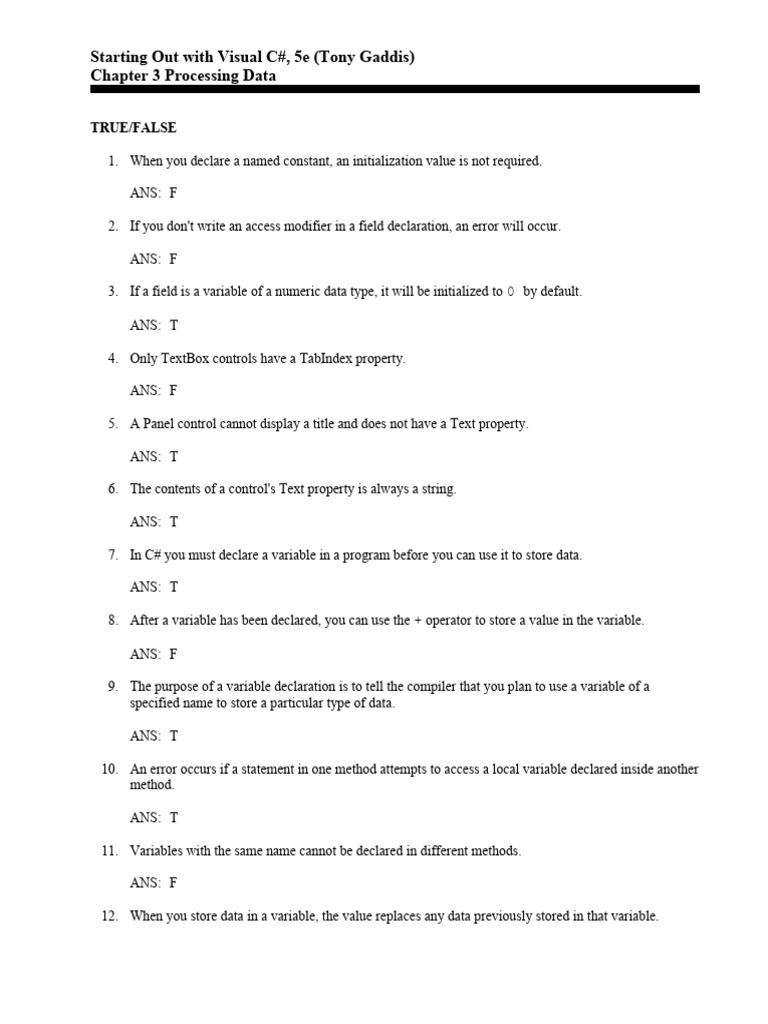 Ch03 Drake Csharp 5e | PDF | C (Programming Language) | Data Type