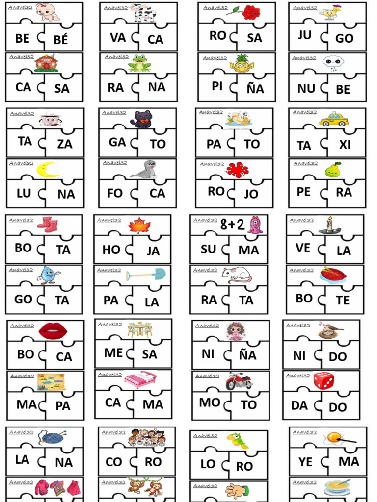 Puzzle de Silabas | PDF