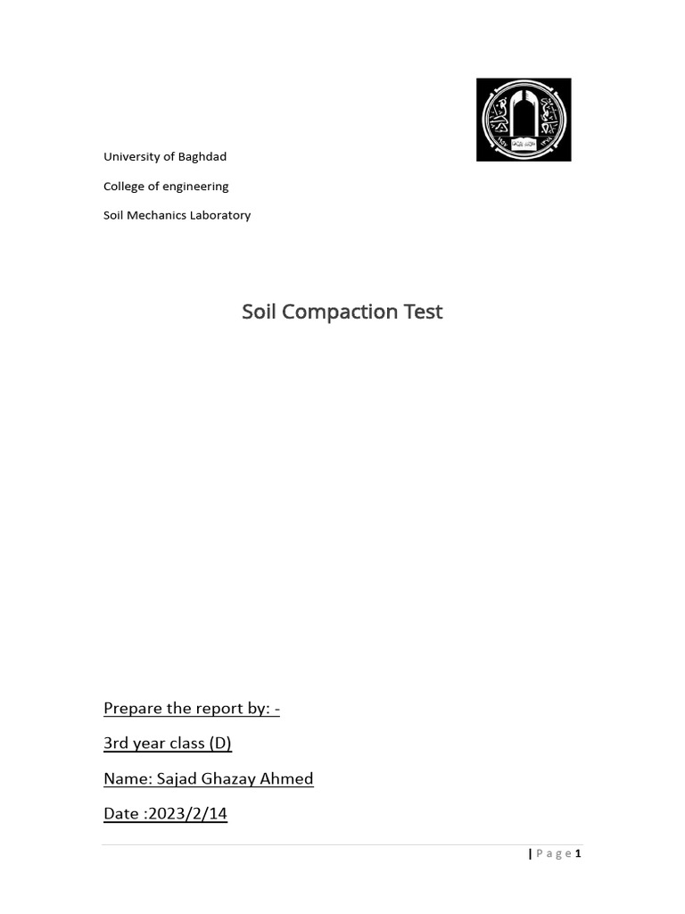 Soil Compaction Test | PDF | Technology & Engineering