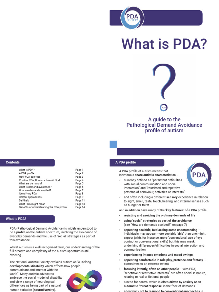 What Is PDA Booklet Website v2.1 | PDF | Autism Spectrum ...