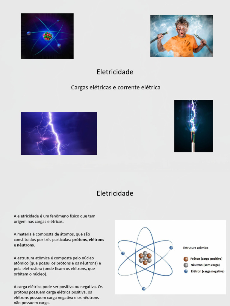 Aula 9° Ano Física Eletricidade Cargas Elétricas e Corrente Elétrica 1 - 230824 - 132922 | PDF ...