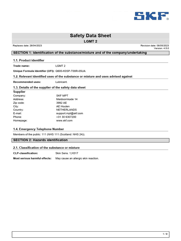 Industrial Lubricant Safety Guide | PDF | Waste | Waste Management