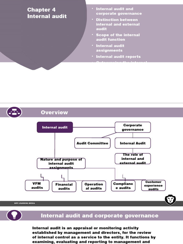 Corporate Governance ECU CHAPTER 4 Internal Auditing | PDF | Audit | Internal Audit