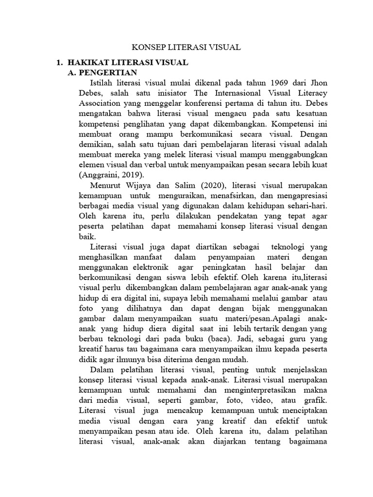 Coretan Konsep Literasi Visual | PDF