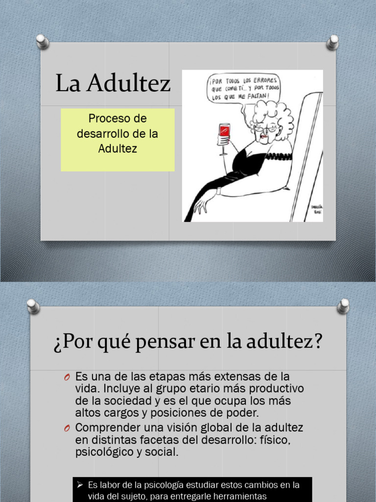 La Adultez | PDF | Adultos | Ciencias del comportamiento