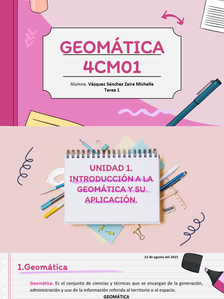 Tarea 1. Unidad 1. Introducción A La Geomática y Su Aplicación - Vázquez Sánchez Zaira Michelle ...