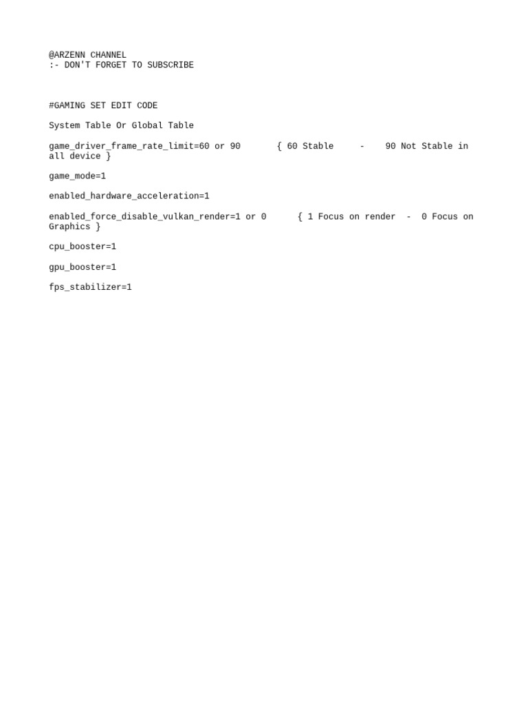 Gaming Set Edit Code | PDF