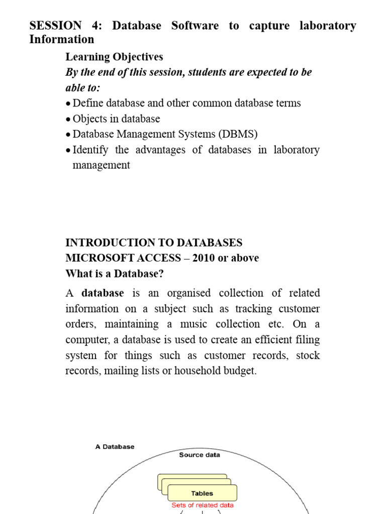 Session 4 COMP | Download Free PDF | Databases | Microsoft Access