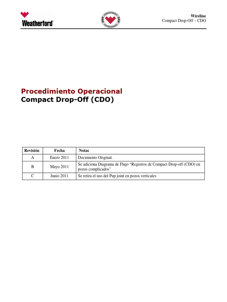 Compact Drop-off Logging Procedure v C | PDF