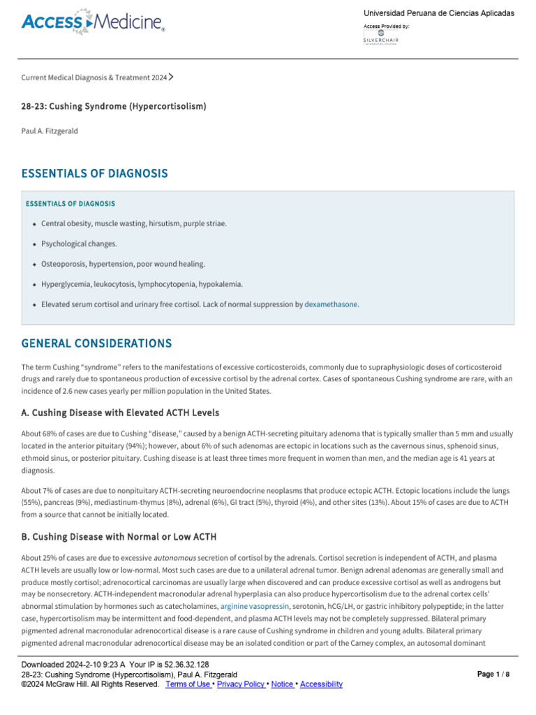 28-23 - Cushing Syndrome (Hypercortisolism) | PDF | Adrenal Gland ...