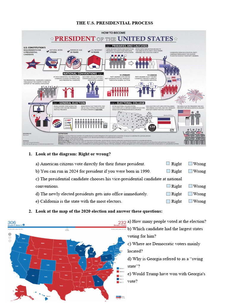 U.S. Presidential Election Quiz | PDF | Politics