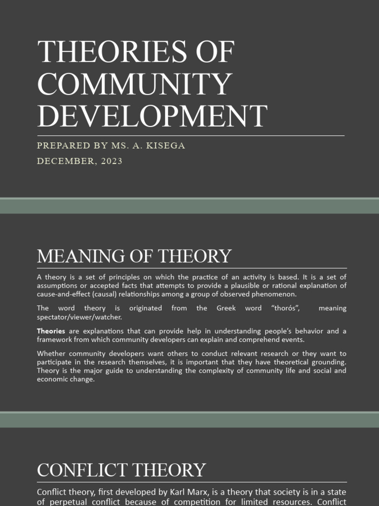 Theories of Community Development | PDF | Rationality | Social Capital