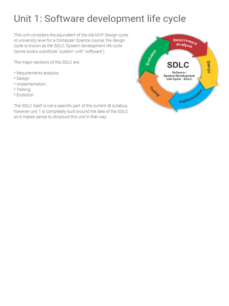 Unit 1 SDLC | PDF | Backup | Cloud Computing